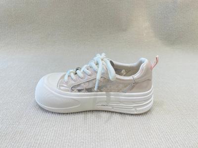 China Round Head Womens Pink Casual Shoes Rubber Outsole Pink Casual Sneakers for sale