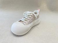 China Round Head Womens Pink Casual Shoes Rubber Outsole Pink Casual Sneakers for sale