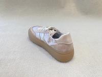 China Women casual satin espadrilles sneakers with geneiun leather soft-soled and silk ribbon for sale