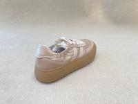 China Women casual satin espadrilles sneakers with geneiun leather soft-soled and silk ribbon for sale