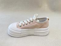 China Women pink espadrilles with breathable mesh upper and lacing high top for sale