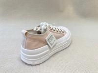 China Women pink espadrilles with breathable mesh upper and lacing high top for sale