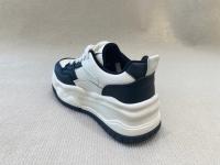 China Black White Women'S High Top Sneakers Genuine Leather Breathable Mesh for sale