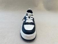China Black White Women'S High Top Sneakers Genuine Leather Breathable Mesh for sale
