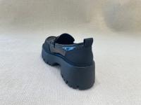 China Ladies Thick Heel Mules Low Cut Bright Surface Womens Heeled Mules for sale