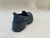 China Ladies Thick Heel Mules Low Cut Bright Surface Womens Heeled Mules for sale