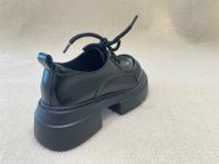 China All Black Lace Up Mule Shoes Loafers for sale