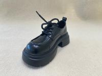 China All Black Lace Up Mule Shoes Loafers for sale