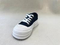 China Size 35-40 Black And White Designer Sneakers Lace Up Thick Bottom Sneakers for sale