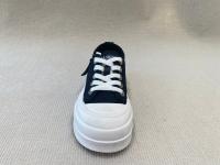China Size 35-40 Black And White Designer Sneakers Lace Up Thick Bottom Sneakers for sale