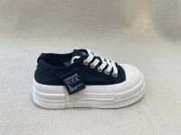 China Size 35-40 Black And White Designer Sneakers Lace Up Thick Bottom Sneakers for sale