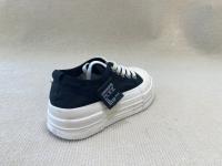 China Size 35-40 Black And White Designer Sneakers Lace Up Thick Bottom Sneakers for sale