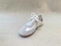 China Women comfort and flat sneakers with color bar and lace up running shoes for sale