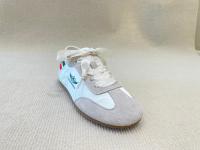 China Women comfort and flat sneakers with color bar and lace up running shoes for sale