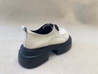 China Thick Bottom Women Mule Shoes White Leather Mules Womens for sale