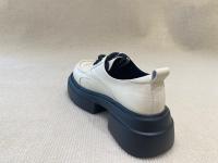 China Thick Bottom Women Mule Shoes White Leather Mules Womens for sale