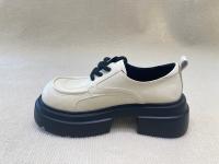 China Thick Bottom Women Mule Shoes White Leather Mules Womens for sale