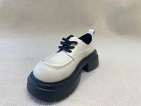 China Thick Bottom Women Mule Shoes White Leather Mules Womens for sale
