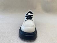 China Thick Bottom Women Mule Shoes White Leather Mules Womens for sale