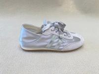 China Flat Womens Satin Sneakers OEM Lace Up Running Shoes And Color Bars for sale