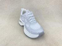 China Women thick-bottom rhine-drill breathable mesh sport shoes hollow surface in summer for sale