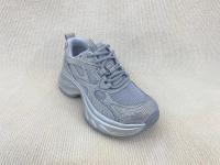 China Women white thick soled with rhine-drill breathable mesh sneakers in summer for sale