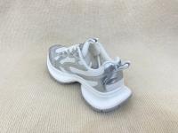 China Women white comfort sport shoes with mesh upper breathable and anti slip for sale