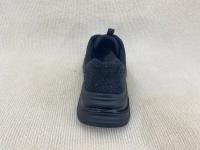China Black Ladies Bling Trainers Pigskin Insole Rhinestone Sneaker for sale