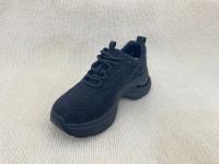 China Black Ladies Bling Trainers Pigskin Insole Rhinestone Sneaker for sale