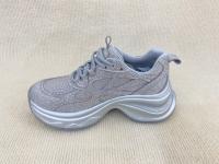 China Women fashion sport shoes with bling rhinestone breathable upper grey black for sale