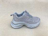 China Women fashion sport shoes with bling rhinestone breathable upper grey black for sale