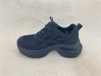 China Comfort Black Rhinestone Sneakers Breathable Upper Blinged Out Sneakers for sale