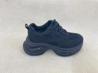 China Comfort Black Rhinestone Sneakers Breathable Upper Blinged Out Sneakers for sale