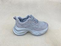 China Women fashion walking shoes with bling rhinestone breathable upper grey for sale