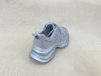 China Women fashion walking shoes with bling rhinestone breathable upper grey for sale