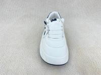 China Fashion Microfiber White Platform Sneakers Women With Flat Heel And Creature Pattern for sale