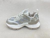 China Golden Women Sneakers Authentic Leather Women'S Lace Up Sneakers for sale