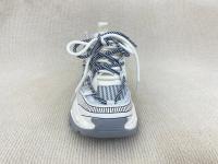 China Women white fashion sneakers with mesh upper authentic leather and lacing for sale