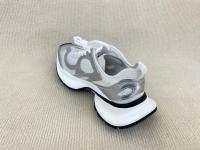 China Women grey crossover strap running shoes with comfort breathable mesh upper and heightening for sale