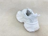 China Women white flat fashion sneakers with paillette crystal breathable mesh and low cut for sale