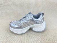 China Breathable Silver Womens Sneakers ODM Silver Trainers Ladies for sale