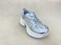 China Breathable Silver Womens Sneakers ODM Silver Trainers Ladies for sale