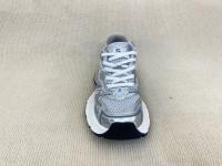 China Women white silver sport shoes with thick soled and breathable mesh upper PU for sale