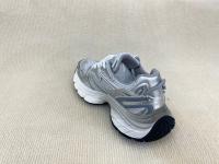 China Women white silver sport shoes with thick soled and breathable mesh upper PU for sale