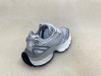 China Women white silver sport shoes with thick soled and breathable mesh upper PU for sale