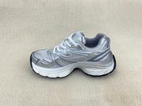 China Women white silver sport shoes with thick soled and breathable mesh upper PU for sale