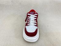 China Thick Soled Women Red Sneakers Genuine Leather Red Trainers Womens for sale