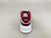 China Thick Soled Women Red Sneakers Genuine Leather Red Trainers Womens for sale