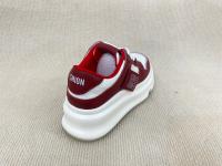 China Thick Soled Women Red Sneakers Genuine Leather Red Trainers Womens for sale