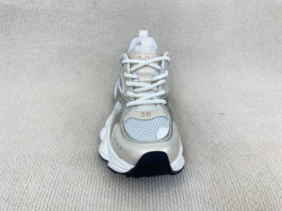 China PU Outsole Women Gold Sneakers UK 2.5 - UK 7.5 Size White And Gold Sneakers for sale
